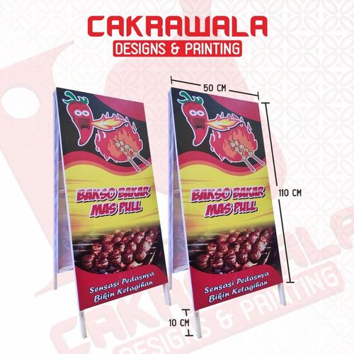 Jual STAND BANNER KAYU UKURAN 50 X 120 - STAND BANNER KAYU SEGITIGA ...