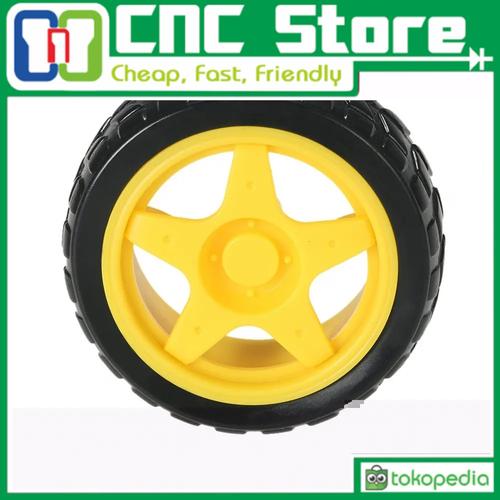 Jual RODA BAN Untuk Motor DC Tyre 65mm Robot Smart Car - Kab. Bantul ...