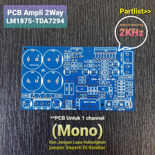 Jual PCB 2 way amplifier LM1875+tda7294 mono - Kab. Deli Serdang ...