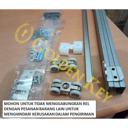 Jual REL PINTU KAYU RODA NYLON SLIDING BESI GALVANIS 1.8 METER 180 CM ...