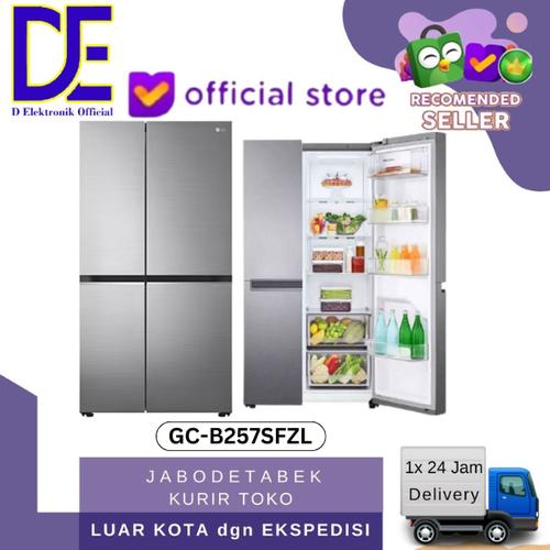 Promo LG GC-B257SFZL KULKAS SIDE BY SIDE 694 LITER 4 PINTU GC-B257SFZL / GC B257 SFZL ...