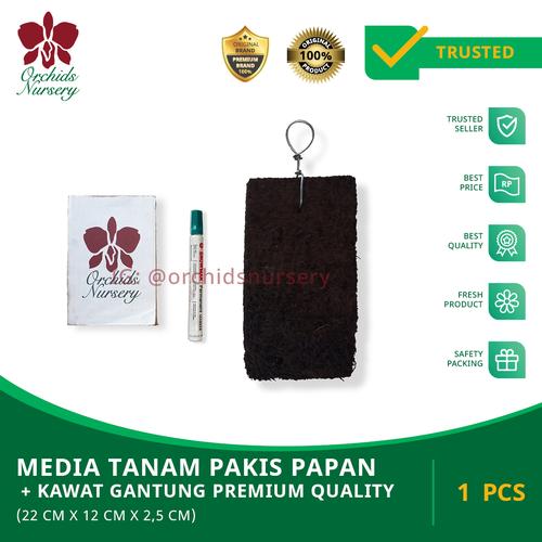 Jual Media Tanam Pakis Papan Kecil - Premium Quality (22 CM x 12 CM x 2 ...