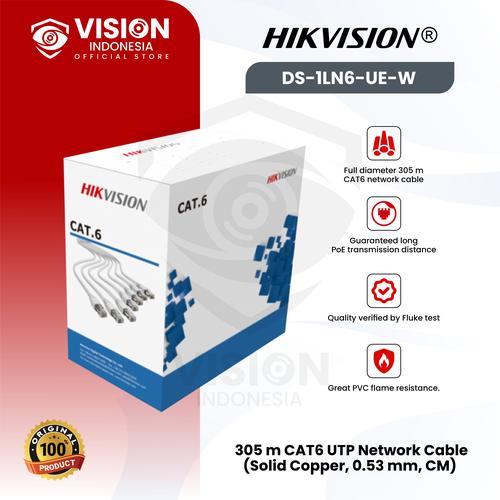 Jual HIKVISION DS-1LN6-UE-W CAT6 CAT 6 UTP LAN NETWORK CABLE 305M ...