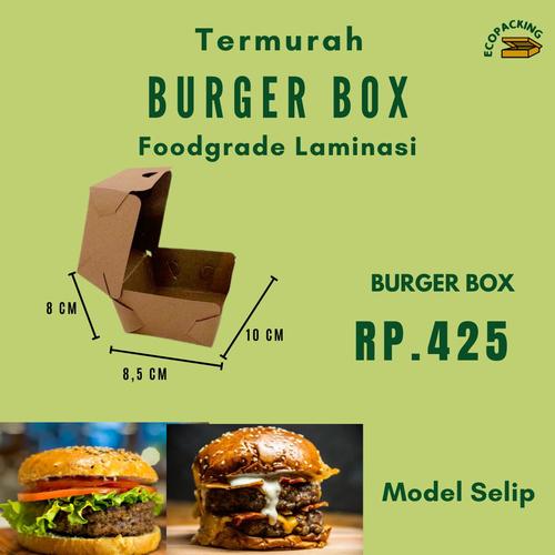 Jual Dus Burger / Box Burger / Kemasan Burger / Tempat Burger Kotak ...