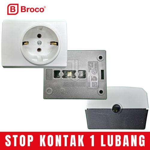 Jual BROCO TERMINAL 1 LUBANG OB TEMPEL STOP KONTAK 1 LUBANG OUTBOW SNI ...