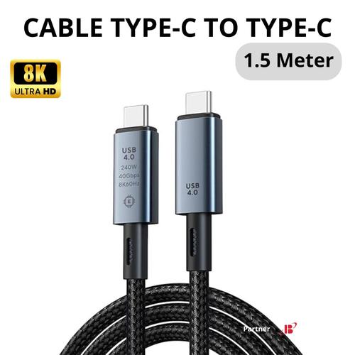 Jual KABEL DATA TYPE C TO TYPE C 4.0 USB THUNDERBOLT 4PD FAST CHARGING ...