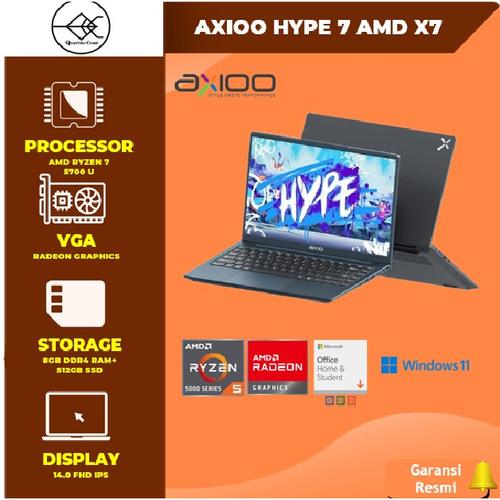Jual AXIOO HYPE 7 AMD X7 RYZEN 7 5700 8GB 512GB DOS 14.0FHD - WINDOWS ...