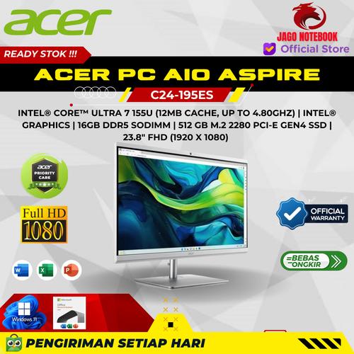 Promo Acer Aspire PC All in One C24-195ES Ultra 7-155U 512GB 23.8" FHD ...