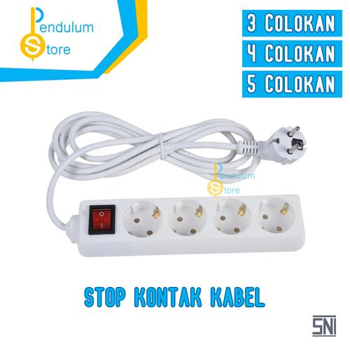 Promo Stop Kontak Switch ON/OFF SNI dengan Kabel dan Colokan Listrik ...