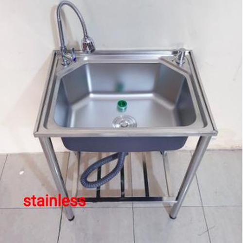 Jual kitchen sink table bak cuci piring meja single bowl 60x45 ...