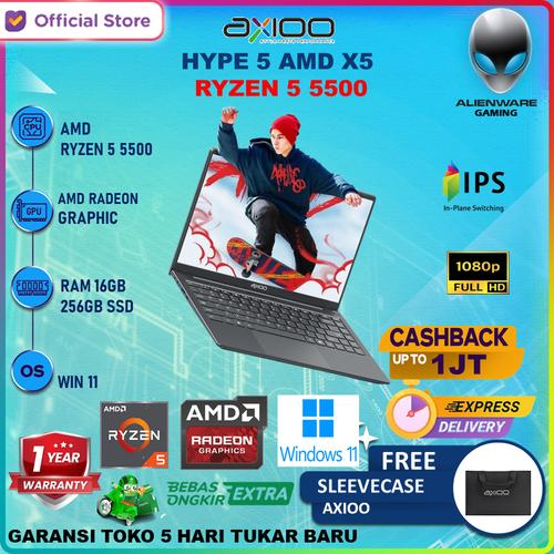 Promo Axioo Hype 5 AMD X5 Ryzen 5 5500 16GB 256GB W11 14.0FHD IPS BLIT ...