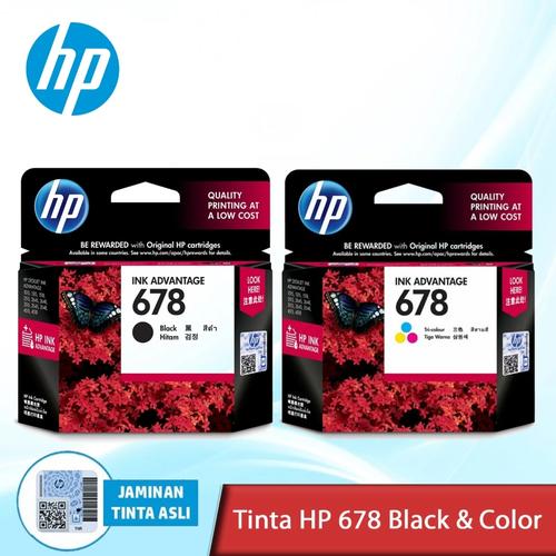 Jual Tinta Printer HP Original 678 Hitam | Tinta Printer HP 678 Tri ...