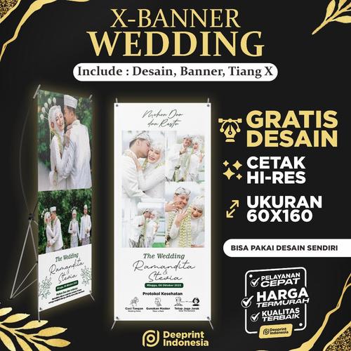 Jual X banner Wedding , X banner Pernikahan , xbanner 60x160 , Gratis ...