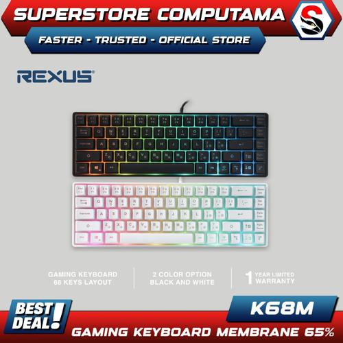 Promo Rexus Keyboard Gaming Mini Battlefire K68M - Putih - Jakarta ...