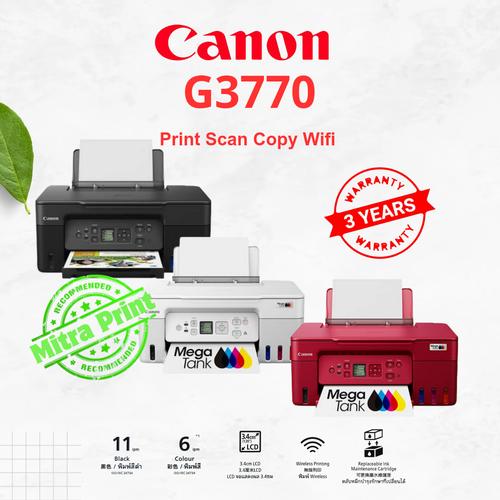 Jual Printer Canon G3770 All In One WiFi Mega Tank - Hitam, Original ...