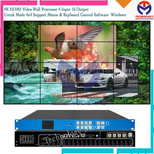 Jual 4K HDMI KVM Video Wall Controller Processor 4x4 3x4 3x5 3x3 2x3 2x4 2x2 (4 Input 16 Output ...