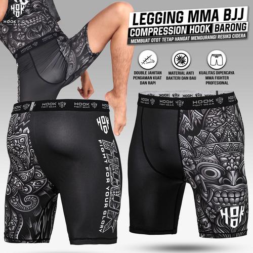 Jual Legging MMA BJJ Compression Pants Fight Spats Hook Rock - BARONG ...