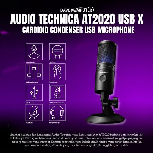 Jual Audio Technica AT2020USB X / AT2020 USB X / AT2020USBX / AT 2020 ...