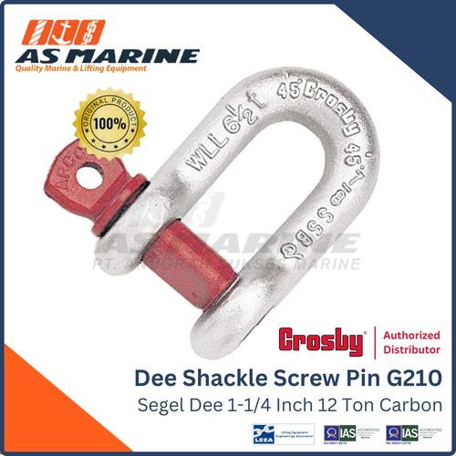 Promo Shackle Dee / Segel Dee G210 Screw Pin 1-1/4" 12 Ton CROSBY Cicil ...
