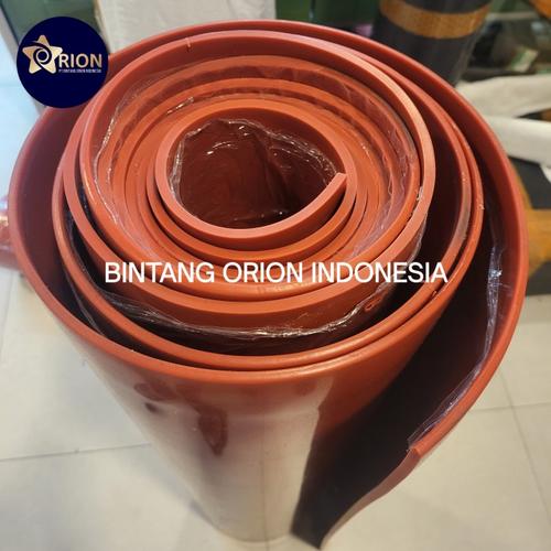 Jual Silicone Rubber Sheet merah 3mm x 100cm x 40cm / silikon karet ...