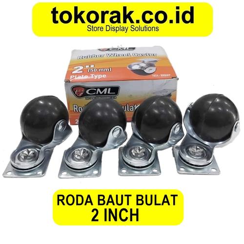 Jual RODA BULAT 2 INCH KARET HITAM CAMEL - RODA ETALASE TG 50 RODA ...