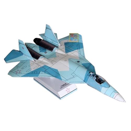 Jual DIY Papercraft Lembar Kertas Pola Pesawat Tempur Sukhoi PAK FA T ...