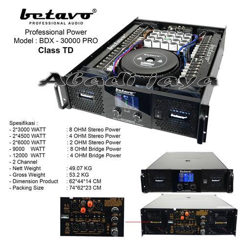 Jual POWER AMPLIFIER BADAK BETAVO BDX 30000 PRO / BDX30000 PRO CLASS TD ...