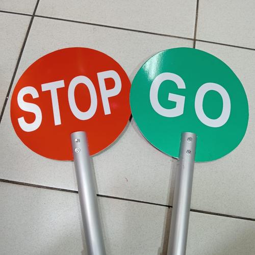 Jual Safety Sign Plat Rambu Safety STOP and GO / Safety Sign STOP/GO ...