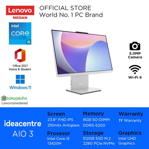 Promo Lenovo AIO 24IRH9 DYID, Ci5-13420H/8GB/512GB/W11HSL+OHS/3Y/23.8 ...
