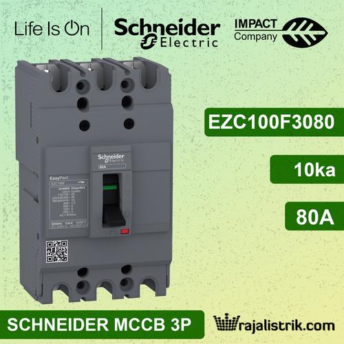 Jual SCHNEIDER MCCB 3P 80A 10KA EZC100F3080 - Kota Tangerang Selatan ...