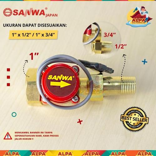 Jual WATER FLOW SWITCH / BRASS SWITCH CONTROL SANWA (1" X 1/2 & 3/4") TERBARU - Kota Tangerang ...