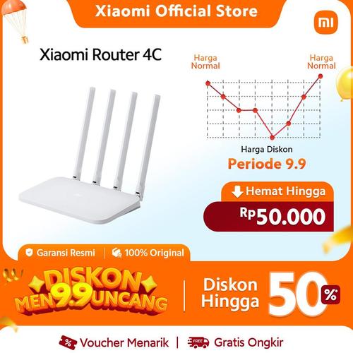 Jual ** Xiaomi Router 4C | 4 Antena Omnidirectional | Memori 64 MB ...
