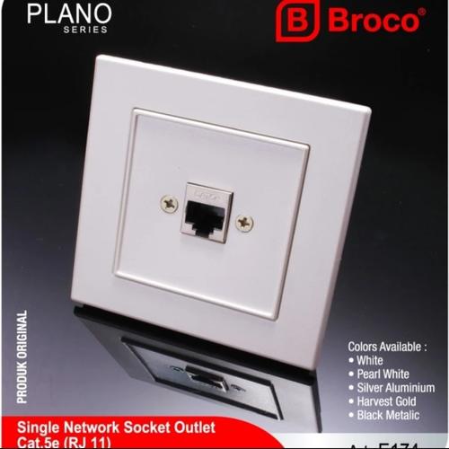 Jual Broco Plano E174-55S Stop kontak Data Cat 5 - Jakarta Pusat ...