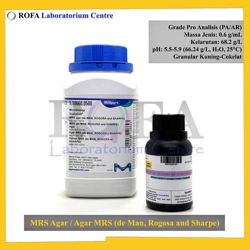 Jual MRS Agar / Agar MRS (de MAN, ROGOSA and SHARPE) / Lactobacillus ...