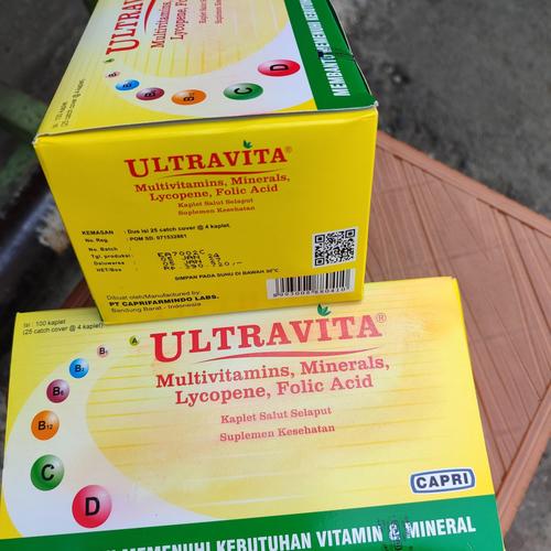 Jual Ultravita Multivitamin Box Isi 100 Tablet- Multivitamin Tubuh ...