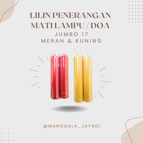 Jual LILIN MATI LAMPU JUMBO / LILIN DOA WARNA MERAH & KUNING - Merah ...