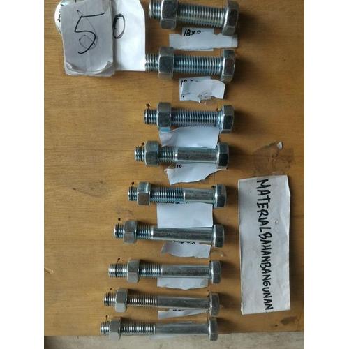 Jual baut m 20 panjang 130 mm baut besi putih baut 20 x 130 mm ...