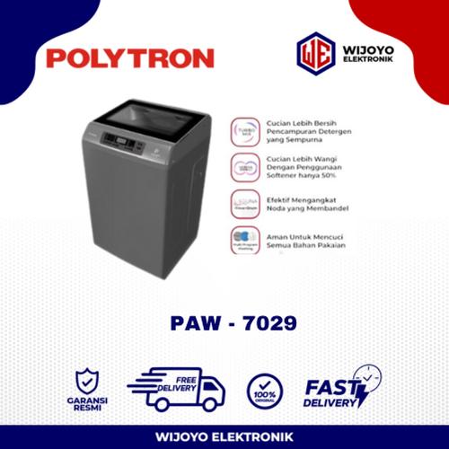 Jual MESIN CUCI 1 TABUNG POLYTRON PAW 7029 Y TOP LOADING 7 KG ZEROMATIC ...