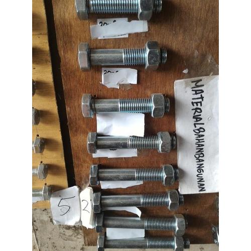 Jual baut m 20 panjang 150 mm baut besi putih baut 20 x 150 mm ...