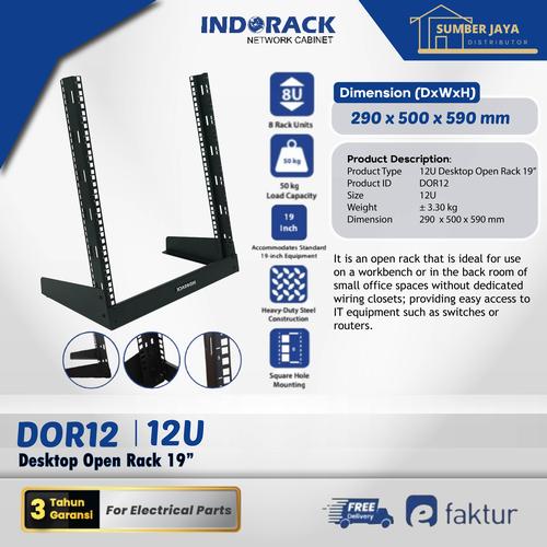 Jual INDORACK || Desktop Open Rack 12U DOR12 - Indorack DOR Series ...