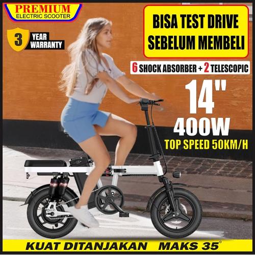 Promo SEPEDA LISTRIK LIPAT / SEPEDA ELEKTRIK / FOLDING ELECTRIC BIKE 14 ...