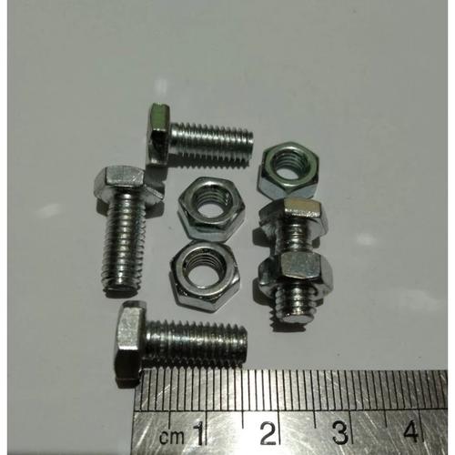 Jual baut mur putih bmp m6x15mm galvanis kunci 10 baut dan mur 15 mm 1 ...