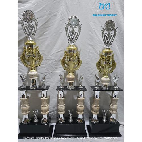Jual Piala Trophy Silver Kaki 2 Marmer Tinggi SET 1-3 - Jakarta Timur ...
