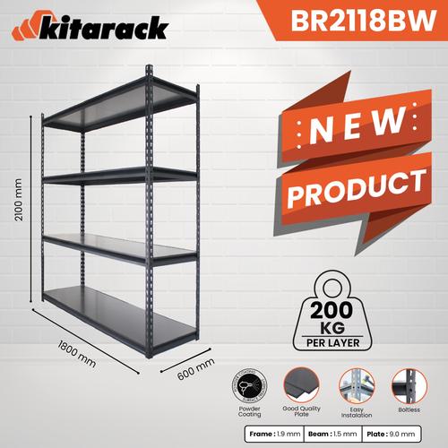 Jual Rack Gudang BR2118BW KITARACK 4 Layer Wood Panjang 1.8 Meter ...