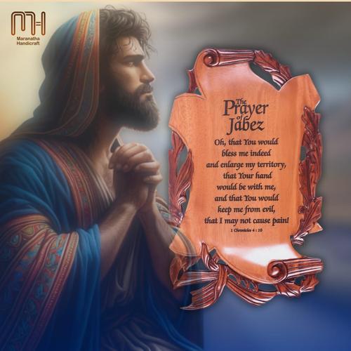 Jual Ukiran Dinding tulisan Doa Yabes (Bahasa Inggris) - Prayer of ...
