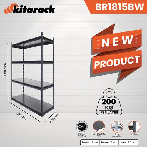 Jual Rack Gudang BR1815BW KITARACK 4 Layer Wood Panjang 1,5 Meter ...