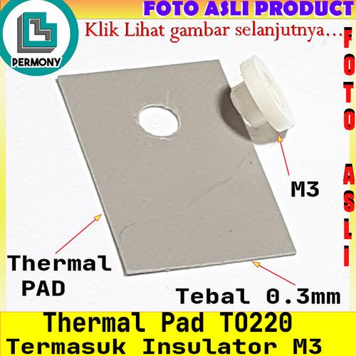 Jual Thermal Pad TO220 transistor Mosfet karet isolator silicon - Pad ...