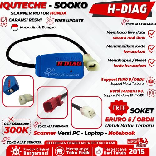 Jual NEW Scanner Motor Injeksi HONDA IQUTECHE H-DIAG Diagnostik Tool ...