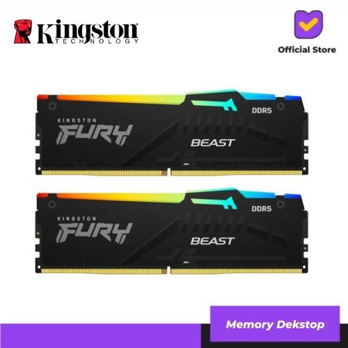 Jual KINGSTON FURY BEAST RGB DDR5 16GB (2 X 8GB) KF560C40BBAK2-16 ...