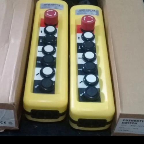 Jual Pendant Control Hoist Crane/Push Button 6 tombol 1 Emergency 1 ON ...